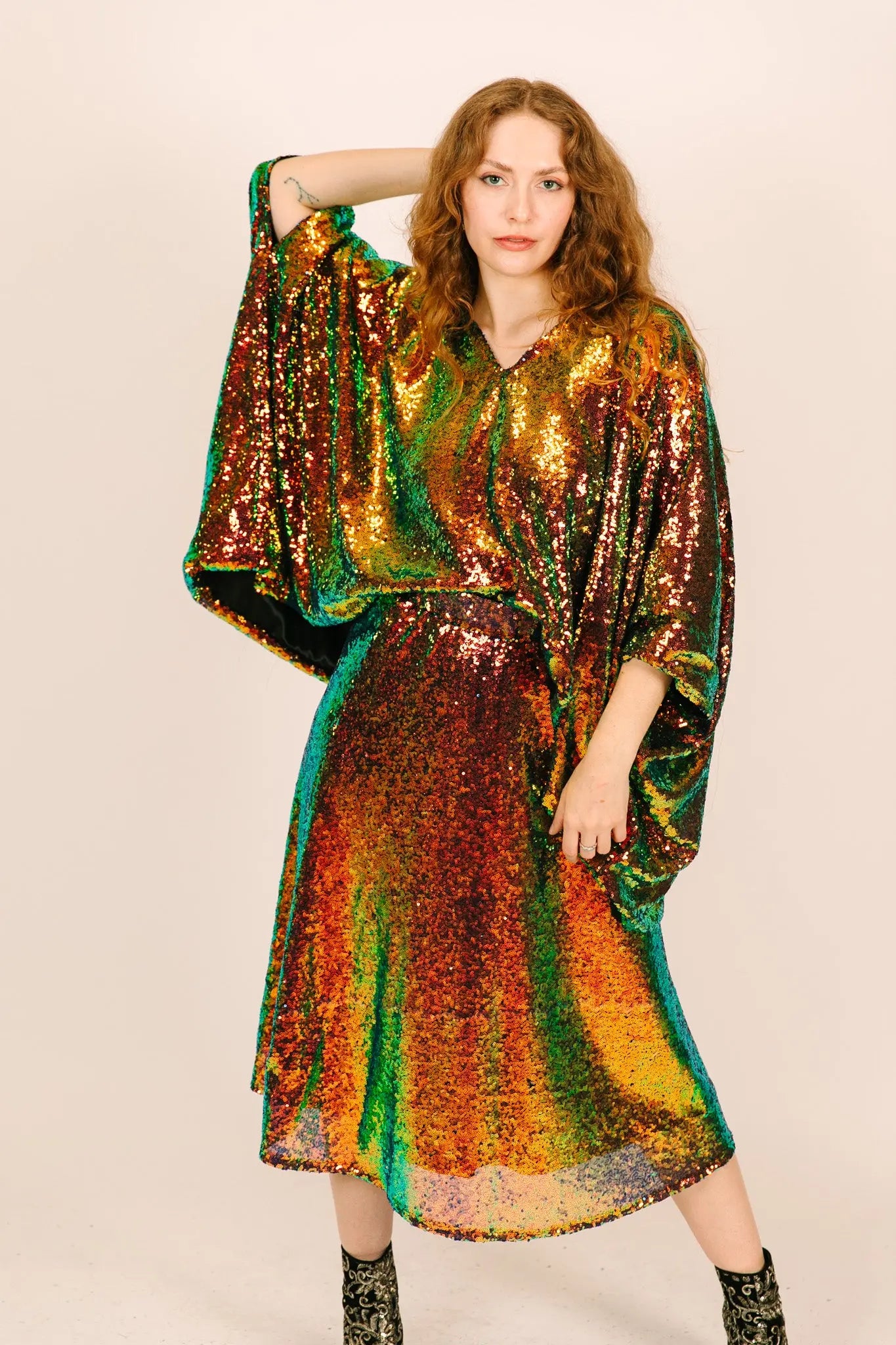 Copper Iridescent Sequin Skirt – fringe co