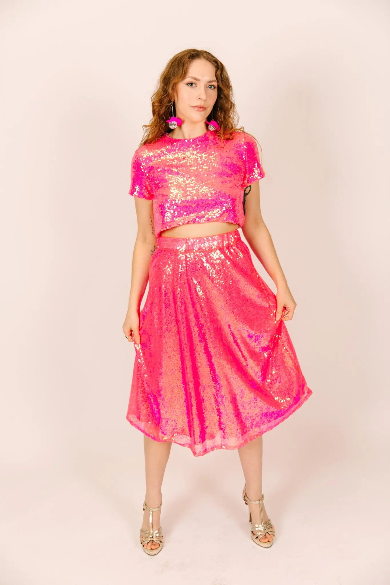 Pink Sequin Skirt – fringe co
