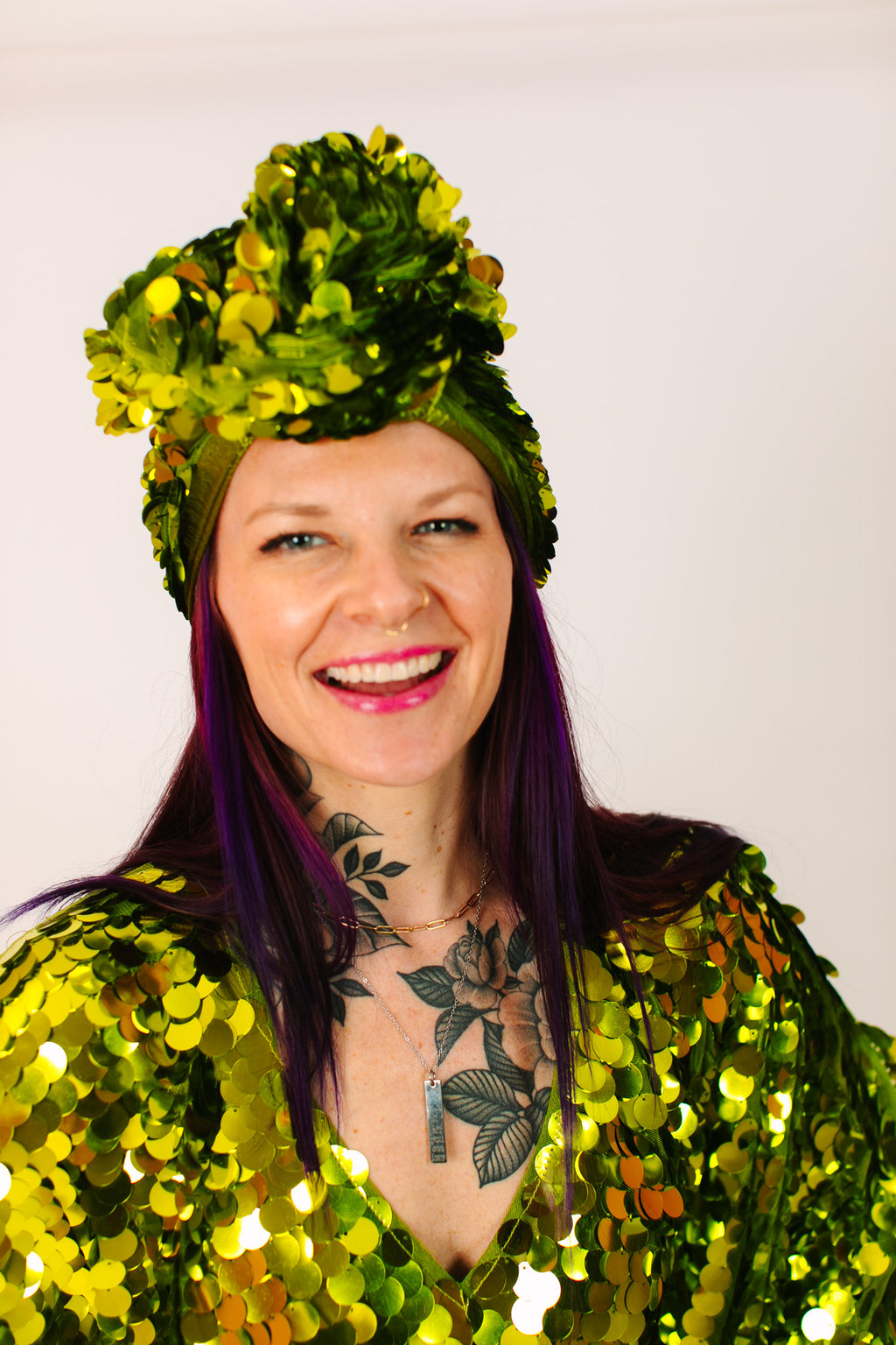 Chartreuse Paillette Party Wrap – fringe co